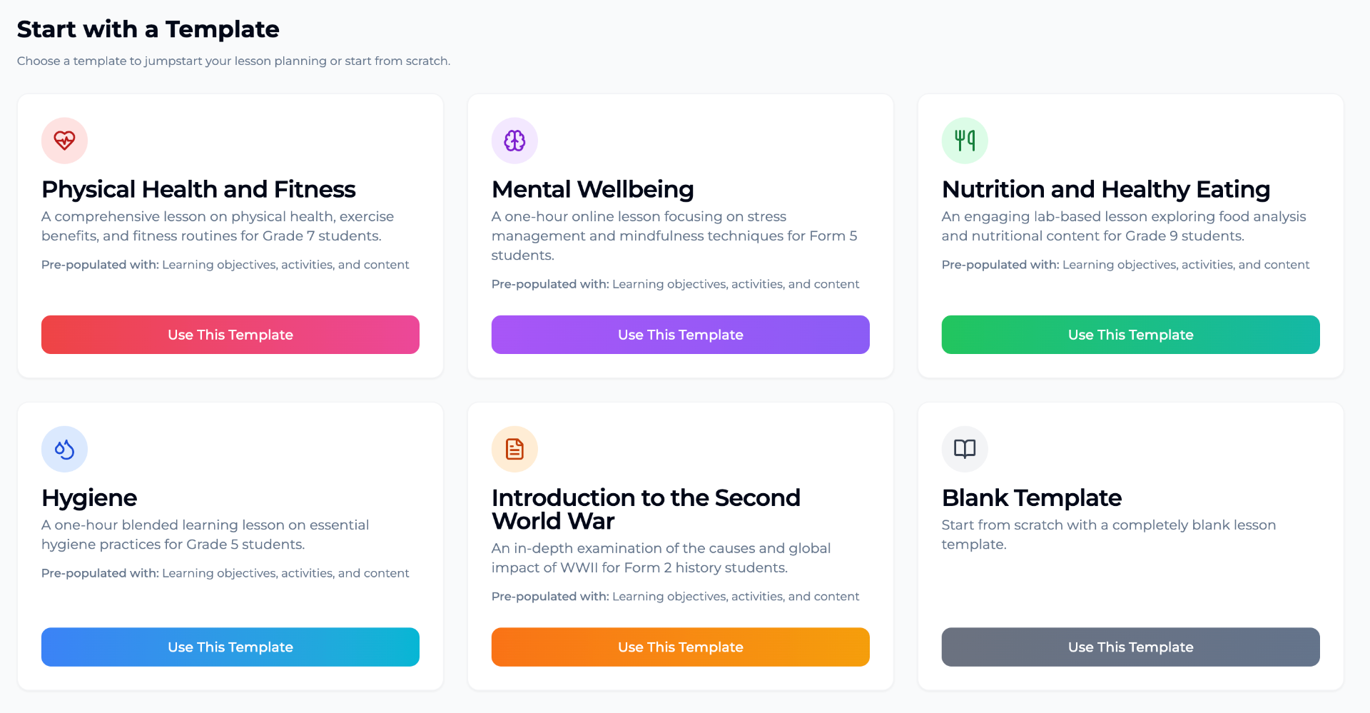 Scripted Lesson Planner