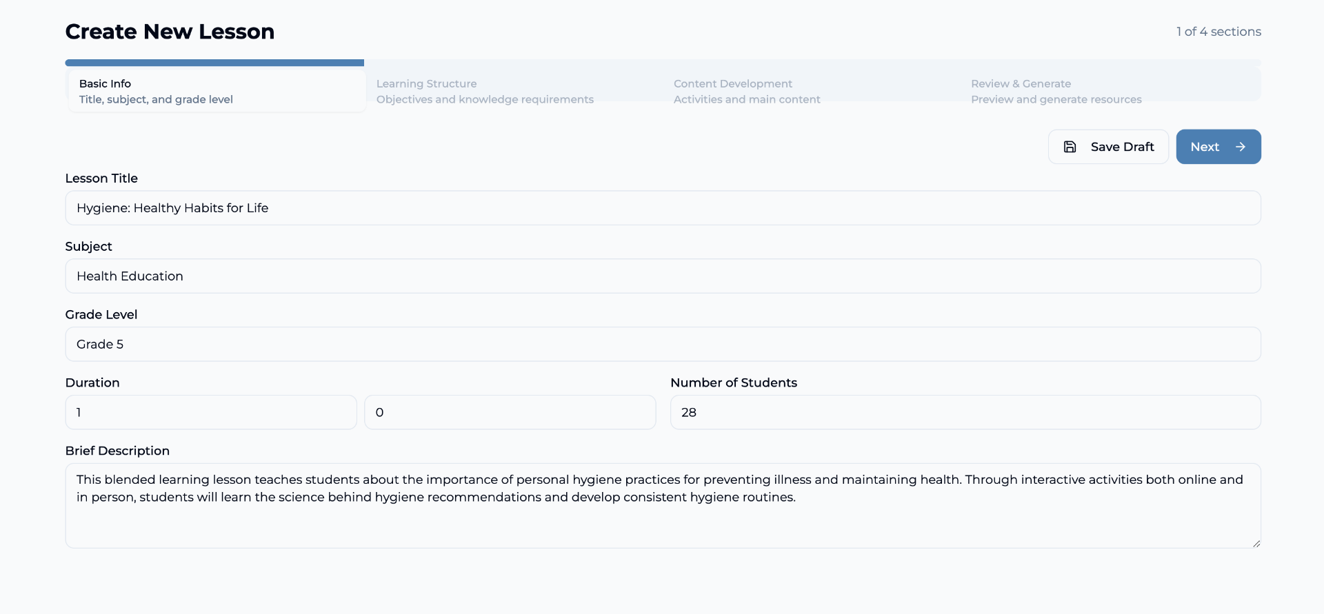 Scripted Lesson Planner