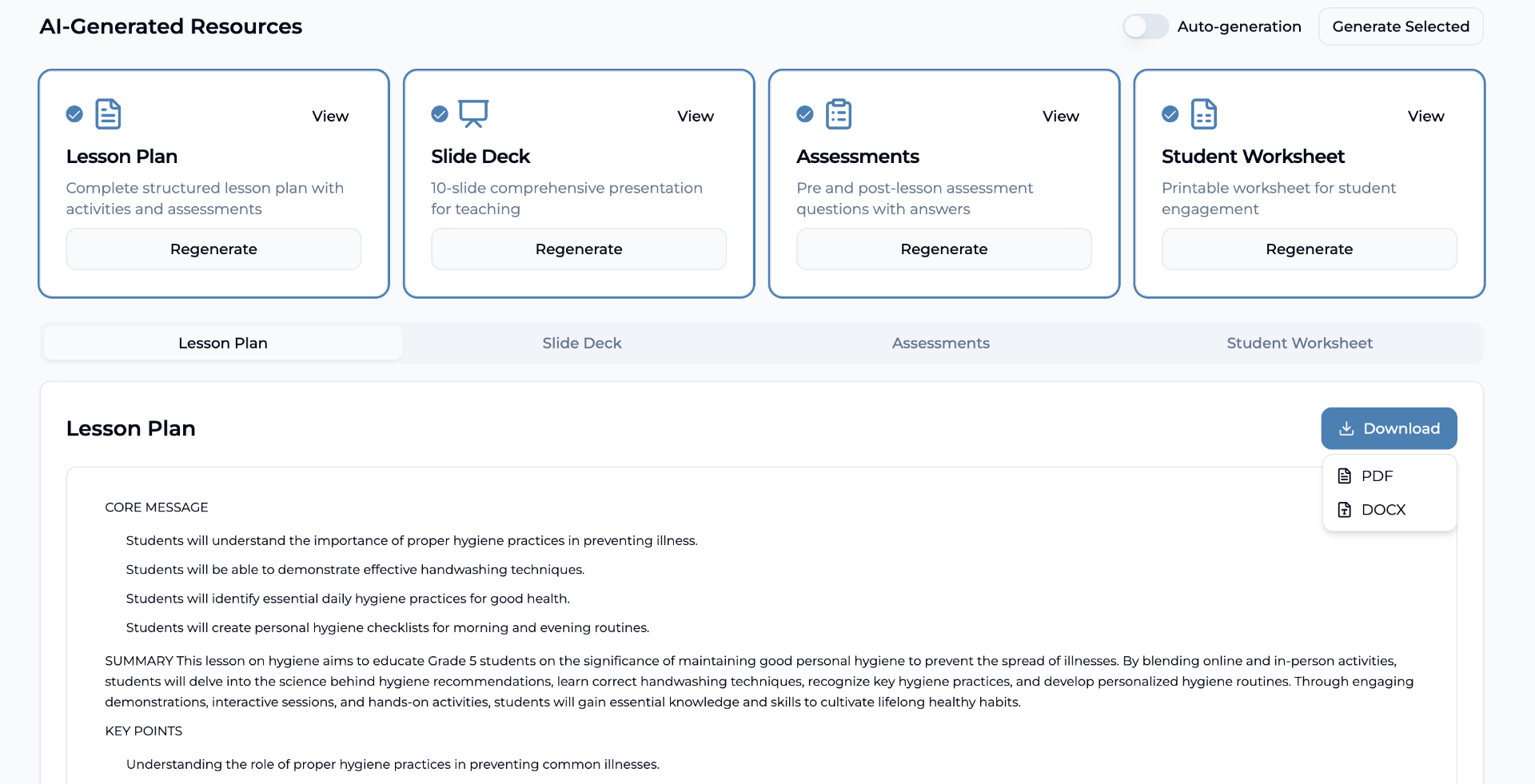 Scripted Lesson Planner